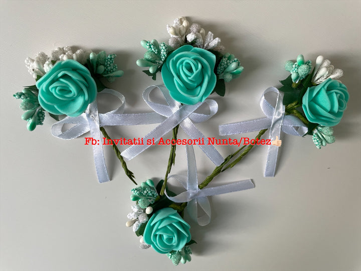 Bratari si flori de pus in piept nunta - cocarde lemn – BeStyle